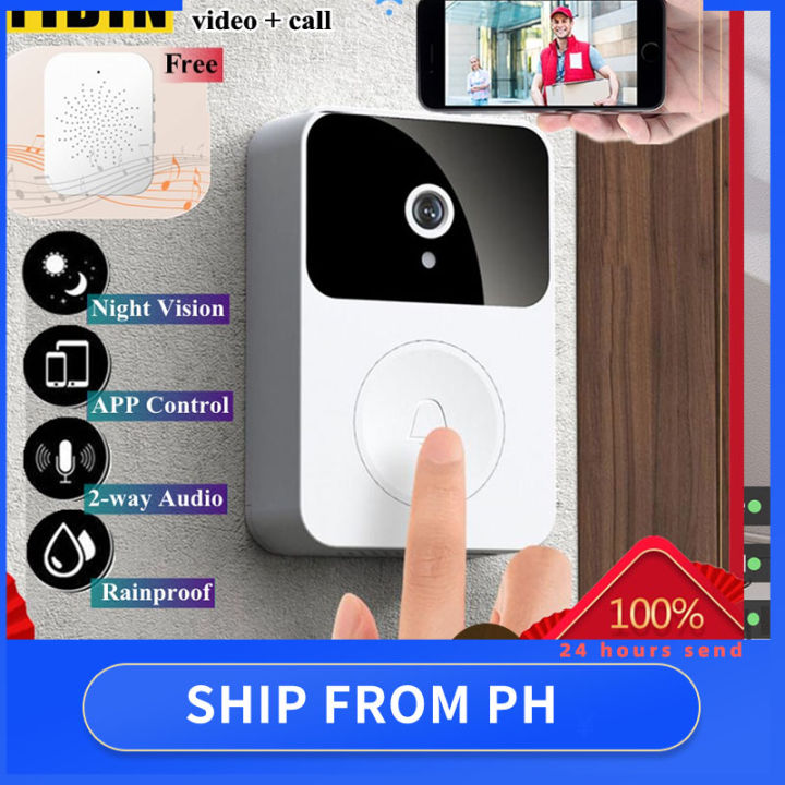 Waterproof Wireless Doorbell With Camera WiFi Video Doorbell with Chime ...