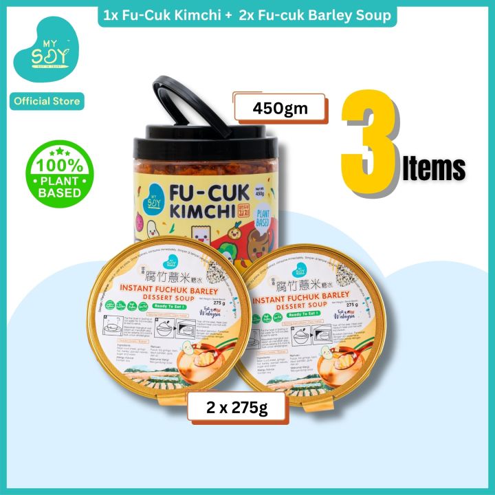 Mysoy Fu-cuk Kimchi 450gm x1 + Fu-cuk Barley Soup x2 bowls (Value ...