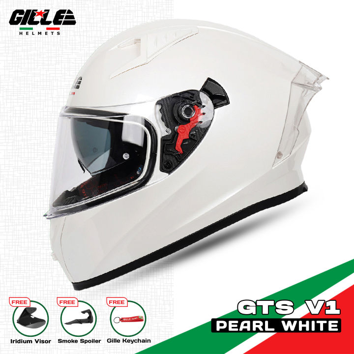 Gille Helmet 135 GTS V1 PLAIN Motorcycle Helmets Full Face Dual Visor Free Iridium Lens | Lazada PH