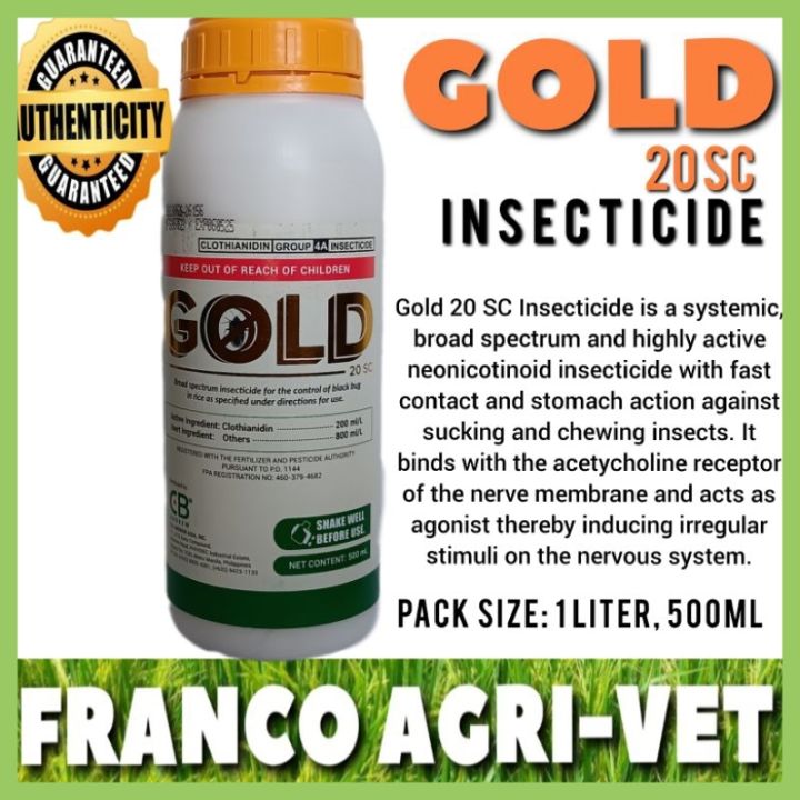 Gold 20 SC Insecticide ( 1 Liter / 500ml ) ... | Lazada PH