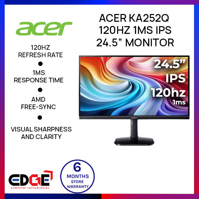 EDGE | Acer KA252Q 120Hz 1ms IPS 24.5” Monitor | Lazada PH