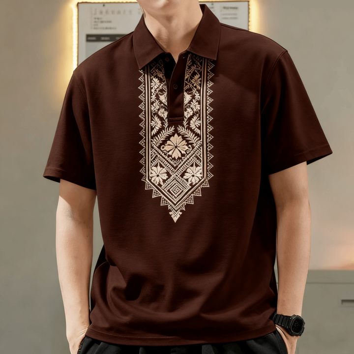 Polo Barong For Men Barong Tagalog Modern Retro Ethnic Tribal Shirt Men ...