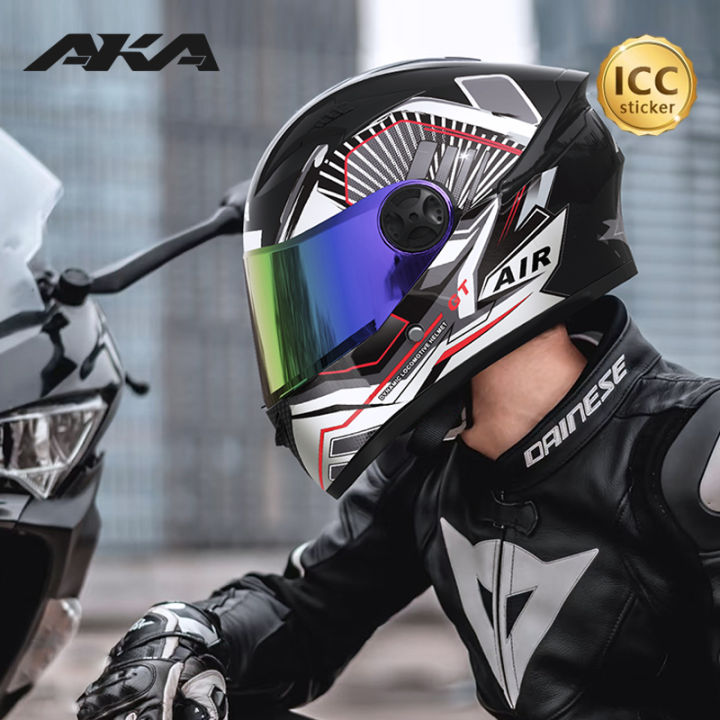 AKA 557 Mecha Light Energy Series Motorcycle Full Face Helmet Double ...