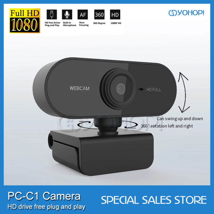 【COD】Webcam High Speed camera vlogging 1080P Full HD PC C1 Desktop Web ...