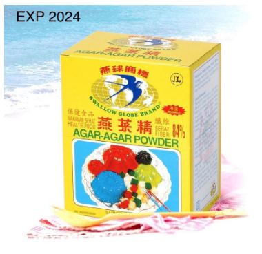 JELLY -SWALLOW AGAR AGAR pudding Powder (1box12 Sachet) Agar Agar ...