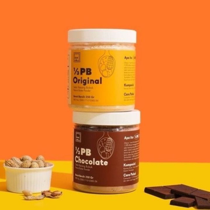 Lean Lab 1/3PB Starter Pack Original-Chocolate (250gr x2) Peanut Butter ...