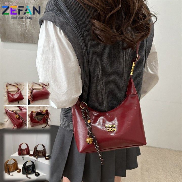 ZEFAN กระเป๋าสตรีแนวโน้มแฟชั่นสไตล์ตะวันตกใหม่2025ฤดูใบไม้ผลิแมสเซ็นเจอร์สะพายไหล่ย้อนยุค ...
