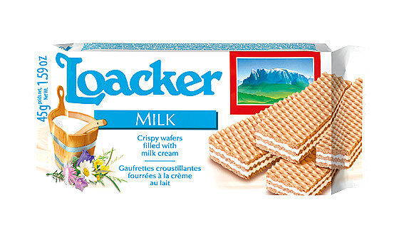 LOACKER Milk Crispy Wafer Biscuit 2 X 45g per packet HALAL by ...