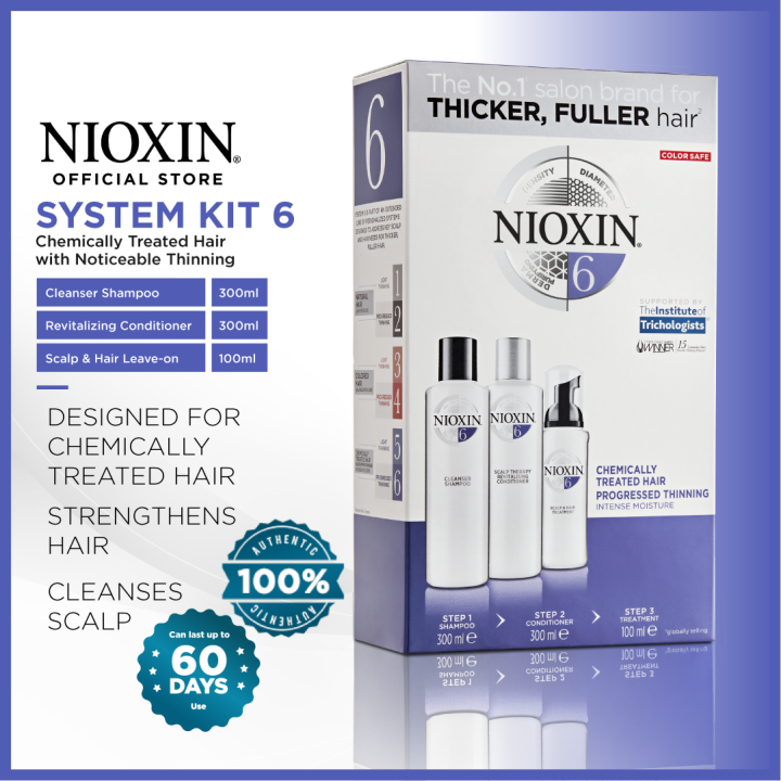 NIOXIN System Kit 6 60-day Kit for Chemically-treated Hair with ...