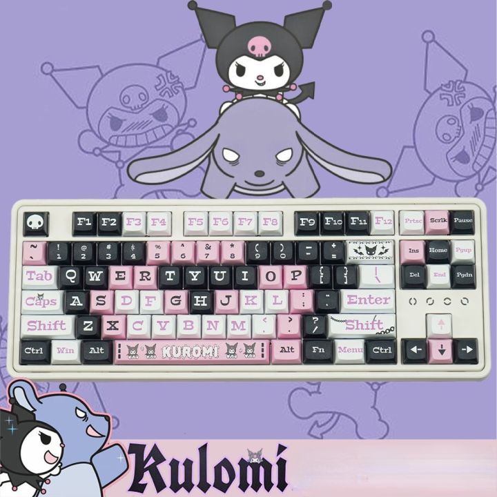 One Yida 」 Kawaii Sanrio Kuromi Keycaps การ์ตูนอะนิเมะ127คีย์ที่ระเหิด ...