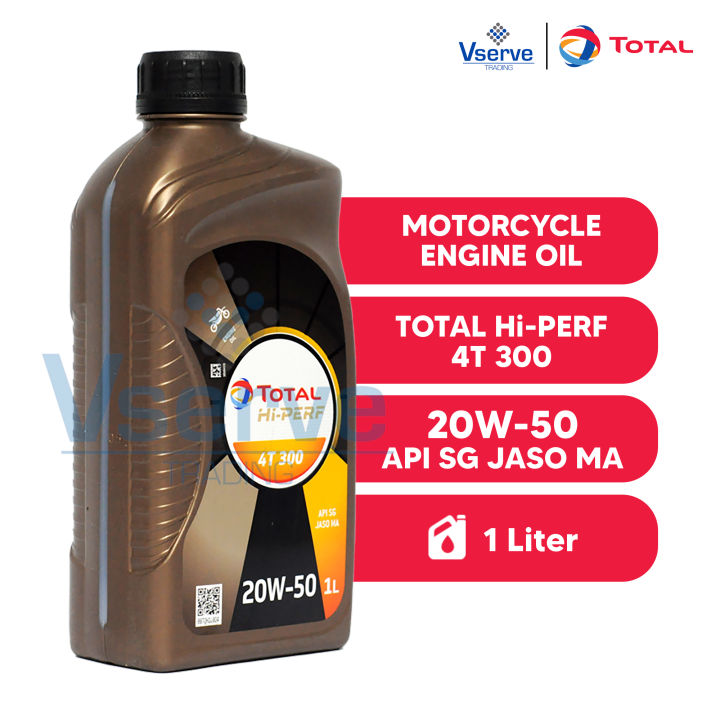 Total Hi-Perf 4T 300 20W-50 1 Liter Engine Oil for Motorcycles | Lazada PH