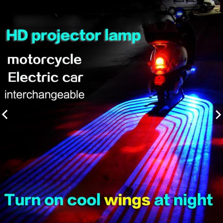 2x Angel Wings Welcome Light Projection Lamp Motorcycle Led Lamp ...