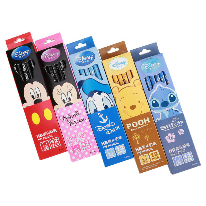 Disney pupils cartoon cute creative pencil HB leather pencil with ...