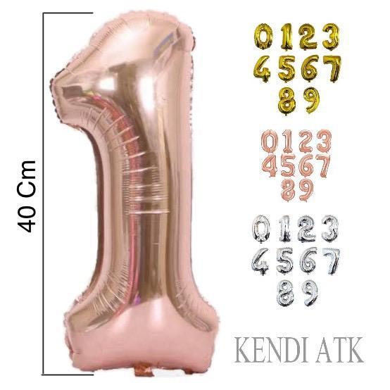 BALON FOIL ANGKA 0 - ANGKA 9 tinggi 40 CM | Lazada Indonesia