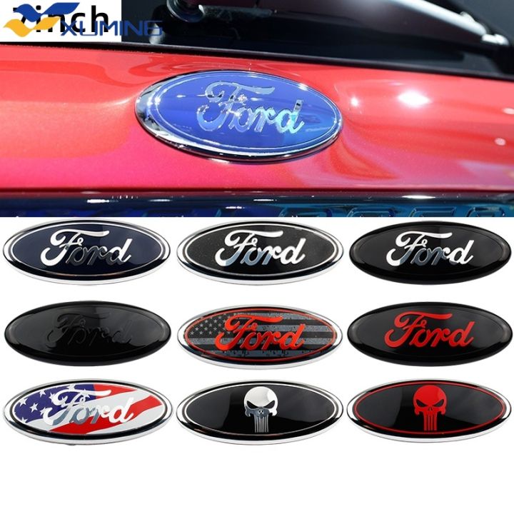 Xuming สติ๊กเกอร์โลโก้หน้าป้ายโลโก้ฟอร์ดด้านหน้าด้านหลัง7นิ้วสำหรับ F150 F250 Explorer 17.5CM ...