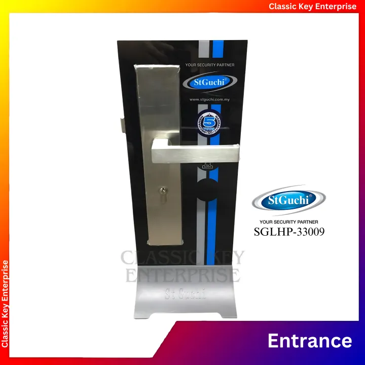 St guchi Stainless Steel Lever Handle Mortise Entrance Door Lock Set ...