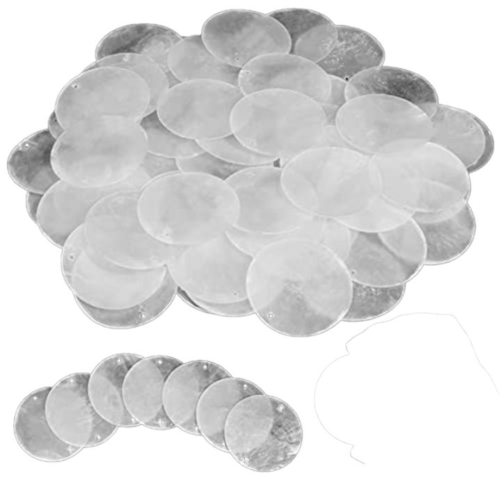 (PTJF) 120 Pcs Capiz Sea Shells 2 Inch Oyster Shells for Crafting with ...