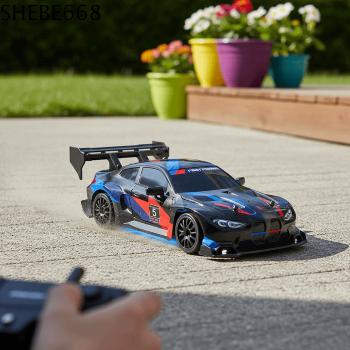 SHEBE668 High Speed RC Drift Car 2.4G Remote 1:24 Scale Remote Control ...
