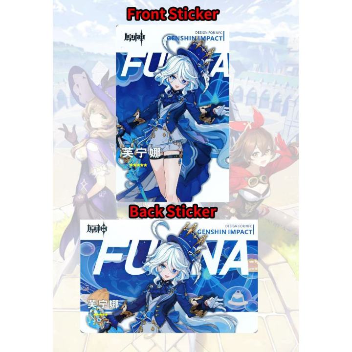 Genshin Impact ID Card Sticker/Touch n Go Card Sticker Cover ...