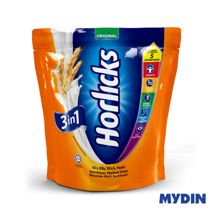 Horlicks 3 in 1 Original Nutritious Malted Drink (10 x 28g) | Lazada