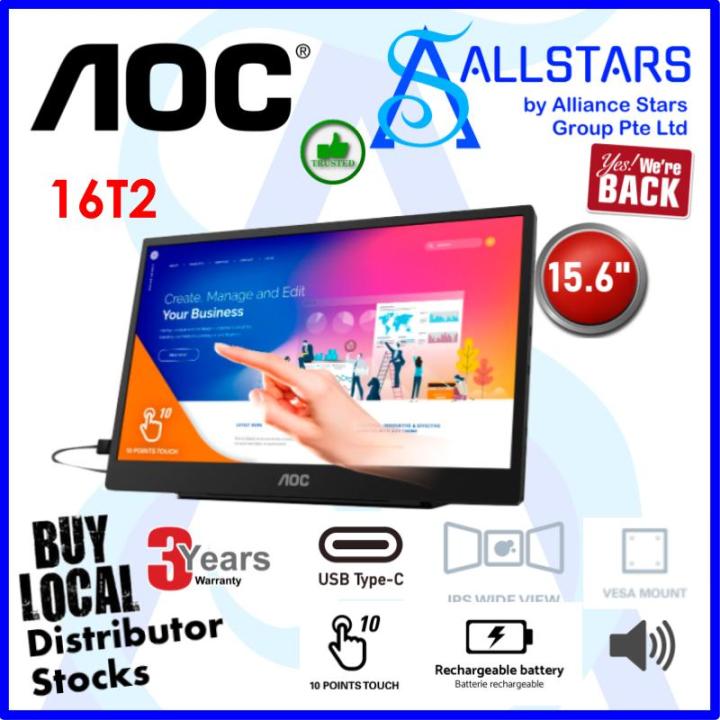 (ALLSTARS : We are Back / USB Monitor Promo) AOC 16T2 15.6" Full HD ...