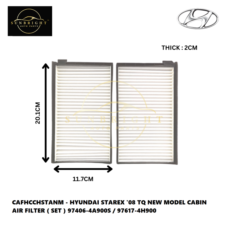 HYUNDAI STAREX '08 TQ NEW MODEL CABIN AIR FILTER ( SET ) 97406-4A900S ...