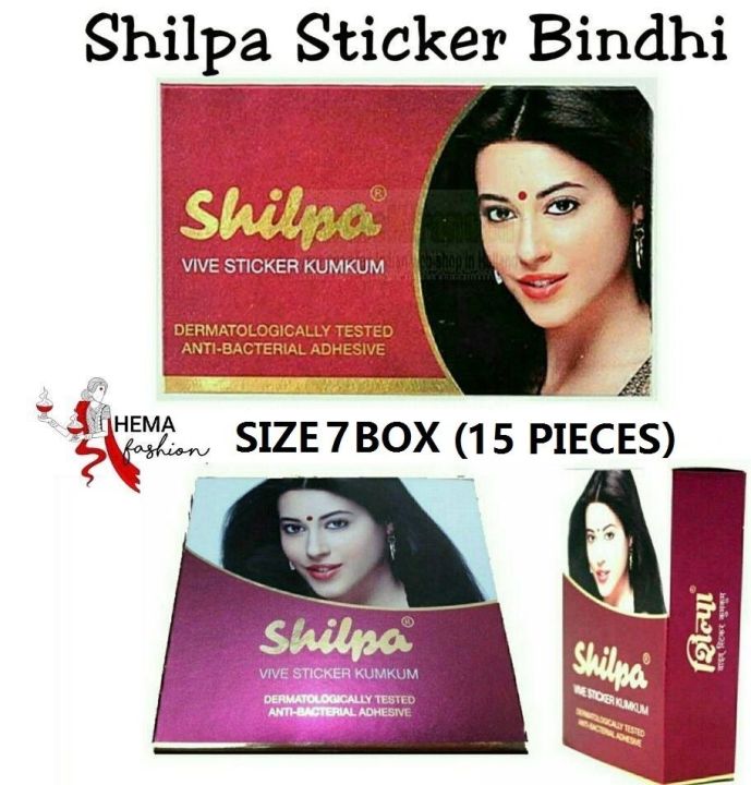 Shilpa Bindhi Sticker Pottu Size 7 Box | Sticker Bindi Shilpa Vive ...