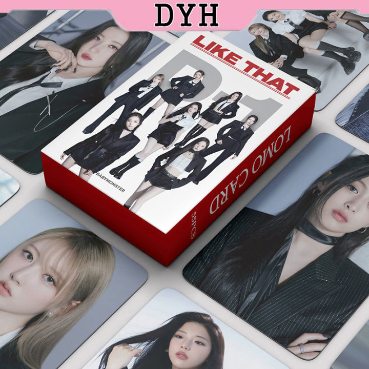 55pcs/box BABYMONSTER Photocard LIKE THAT Album KPOP LOMO Card ...