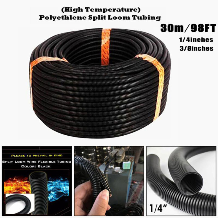 Unnicoco 1/4inches 3/8inches 98FT Protective Tubing Flexible Cable ...