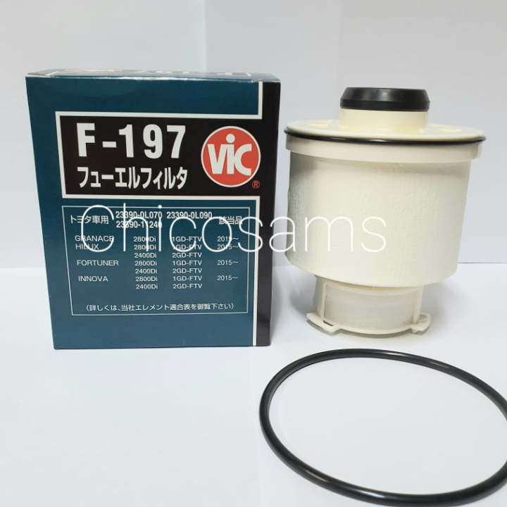 Vic Fuel Filter F-197 for Toyota Fortuner , Innova , Hi-Lux 2016-2023 ...