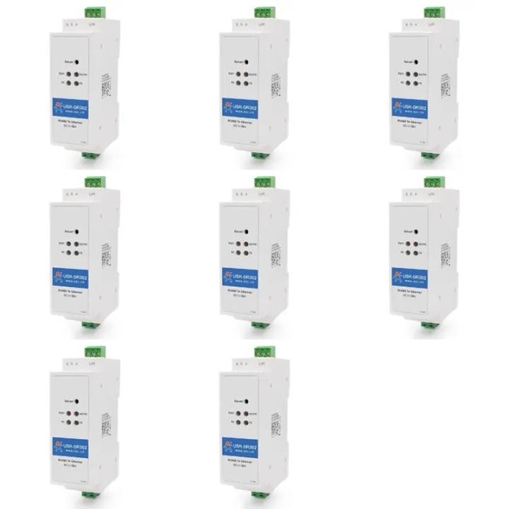 【Latest model】8X -DR302 Din Rail Serial RS485 to Ethernet IP Server ...
