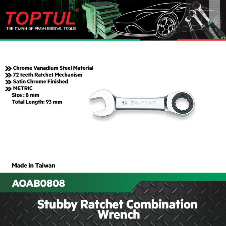 Toptul Stubby Ratchet Combination Wrench | Lazada PH