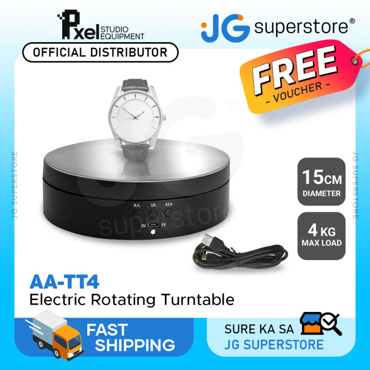 Pxel AA-TT4 Electric 360 Degree Rotating Motorized Turntable Base Stand ...