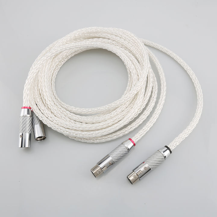 【2023】High Quality Hi-End 8AG Silver Plated OCC 16 Strands Audio Cable ...