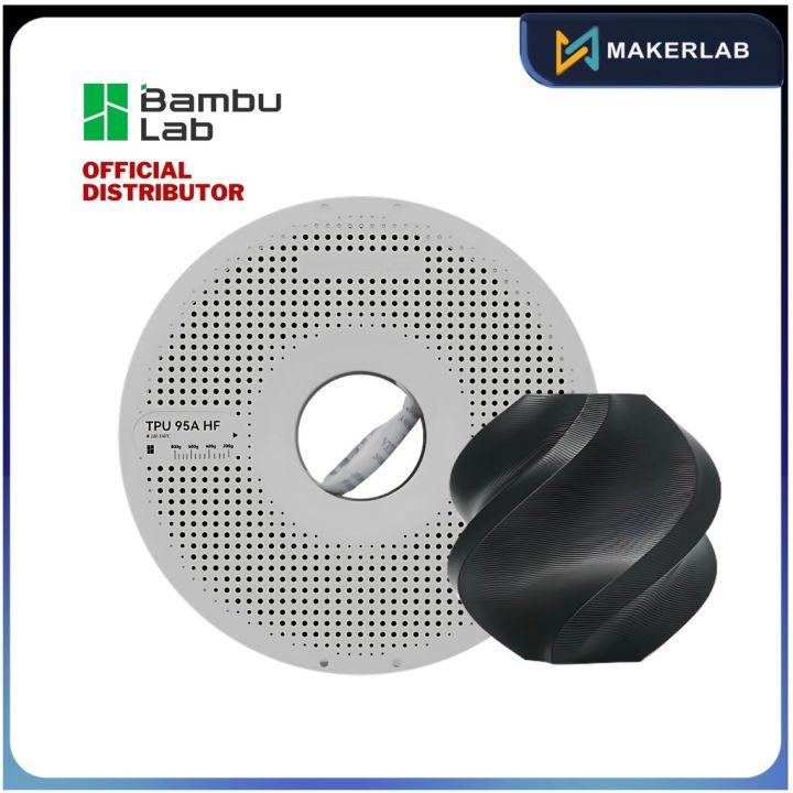 Bambu Lab 3D Printer TPU 95A HF Black Filament 1.75mm 1KG | Lazada PH