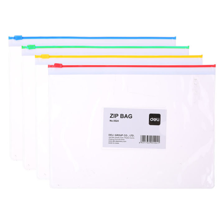 Deli 5524 A5 PVC Plastic Zip Bag (1PC) [75225524] | Lazada PH