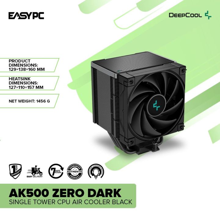 EasyPC | Deepcool AK500 Zero Dark Single Tower CPU Air Cooler CPU Fan For Desktop PC | Lazada PH