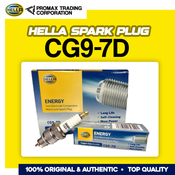 HELLA MOTORCYCLE SPARK PLUG COPPER (TWIN ELECTRODES) - CG9-7D | Lazada PH
