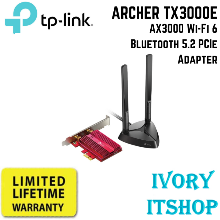 TP Link ARCHER TX3000E AX3000 Wi-Fi 6 Bluetooth 5.2 PCIe Adapter ...