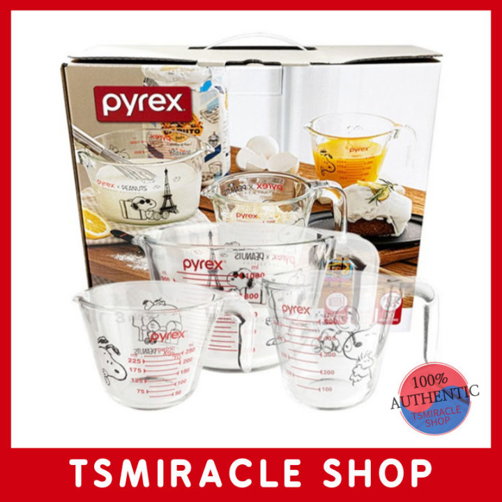 Pyrex Snoopy measuring cup 3-piece set gift box included | Lazada