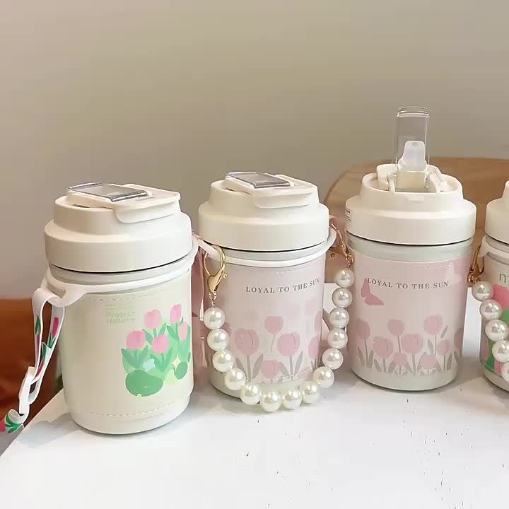 Tulip Vacuum Cup Women's High-Looking Water Cup 316 Stainless Steel Portable Coffee Cup with ...