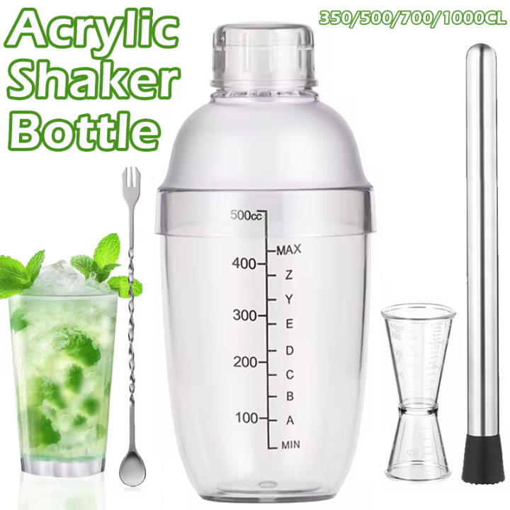 Acrylic Milk Tea Shaker Cocktail Juice Shaker Bottle Juice Shaker ...