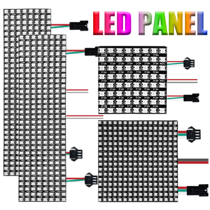 WS2812B LED Panel DC5V WS2812 5050 RGB Individually Addressable Digital ...