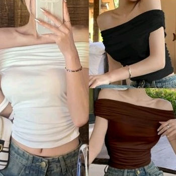 ALLTRENDS Off Shoulder Double Lining Blouses Top | Lazada PH