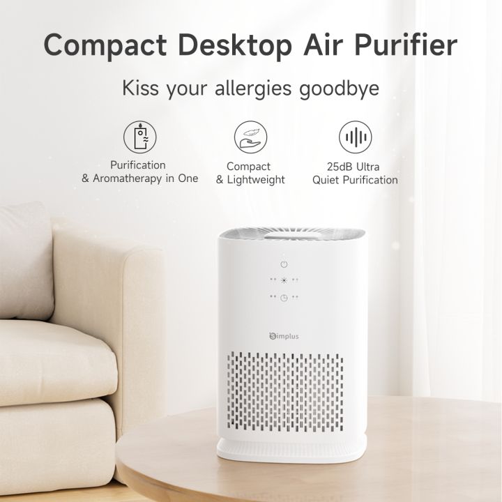 Simplus Air Purifier Mini Compact Desktop Bedroom Use HEPA H11 Filter ...