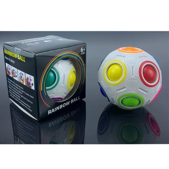 Rainbow Magic Ball 3d Puzzle Ball Speed Cube Rubix Cube Toys,rotating ...