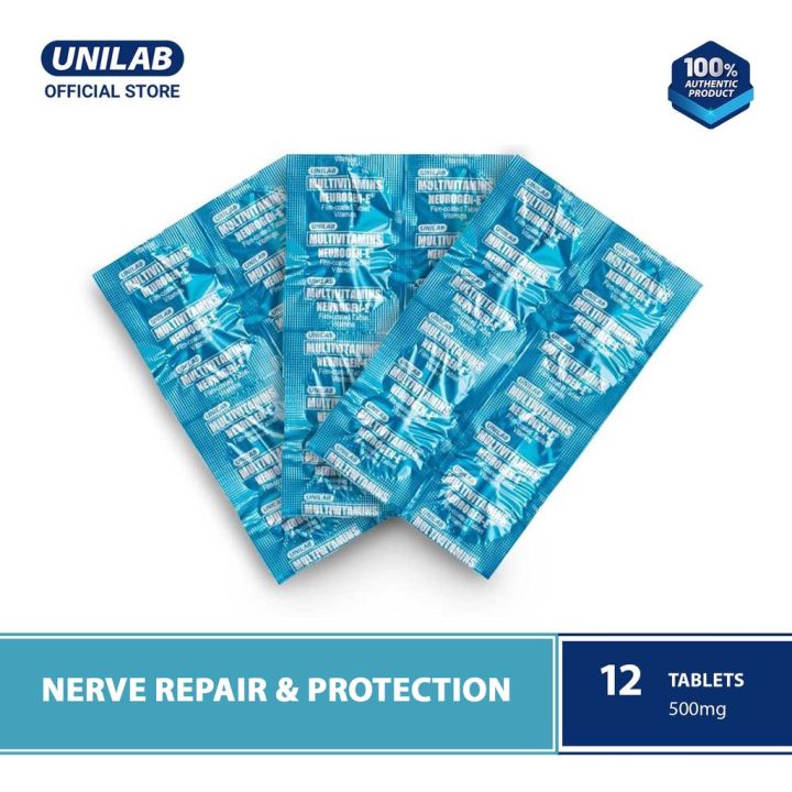 Unilab Neurogen E with Vitamin E and B Complex 12 Tablets - Relief from Nerve Damage | Lazada PH