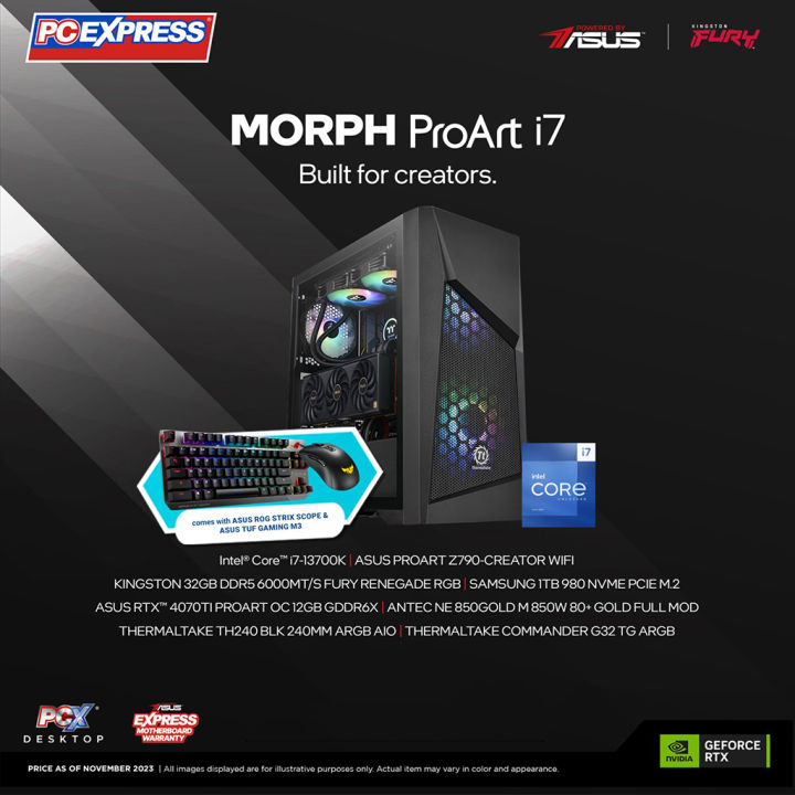 PCX GFH MORPH PROART (I7) GeForce RTX 4070 Ti OC Graphics | Intel Core i7-13700K Processor ...