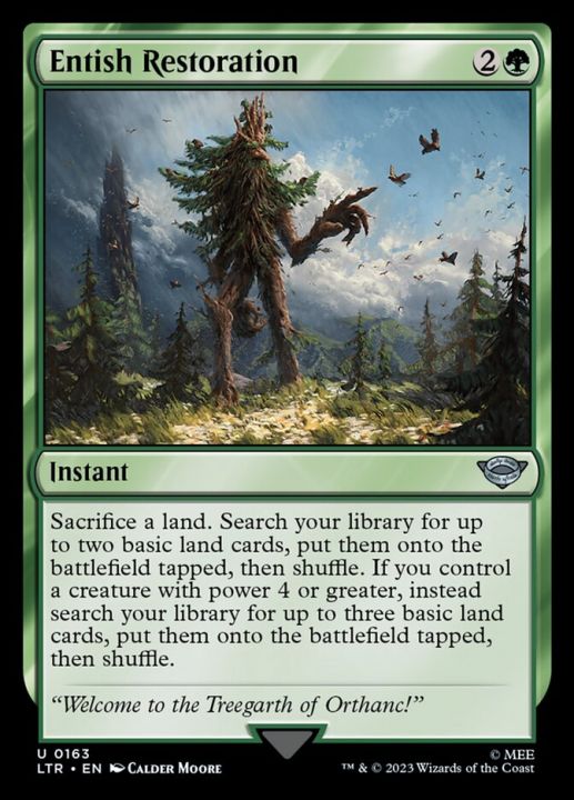 MTG Singles: Entish Restoration NM Green LTR The Lord of the Rings ...