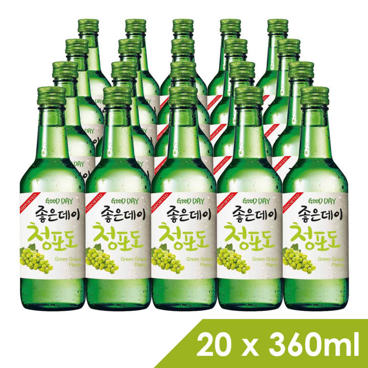 Good Day Jinro Soju Mix and Match x 20 bottles x 360ml - 14 flavours ...